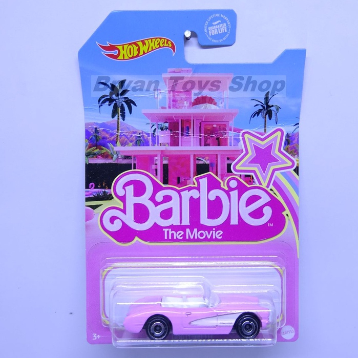 Jual Hot Wheels Barbie Card Ketekuk The Movie 1956 Corvette Pink ...