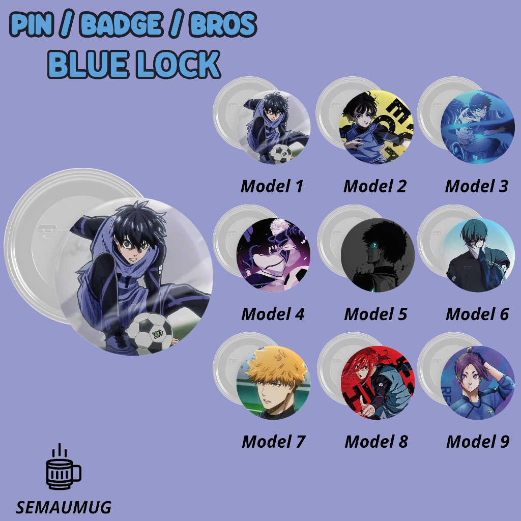 Jual PIN BLUE LOCK KADO BROS BADGE BULAT ANIME LUCU PRINT CUSTOM ...