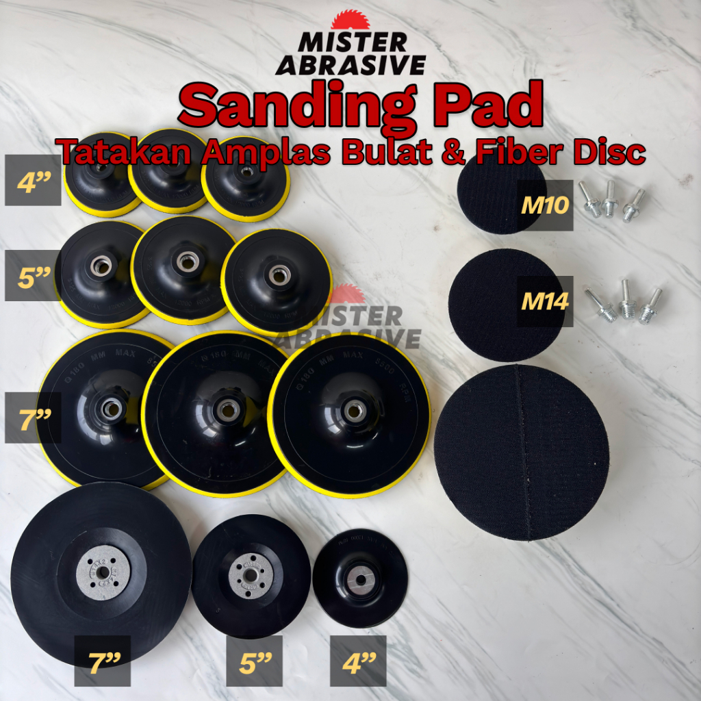 Jual Tatakan Amplas Velcro Gerinda Tangan Sanding Pad Disc Adaptor ...
