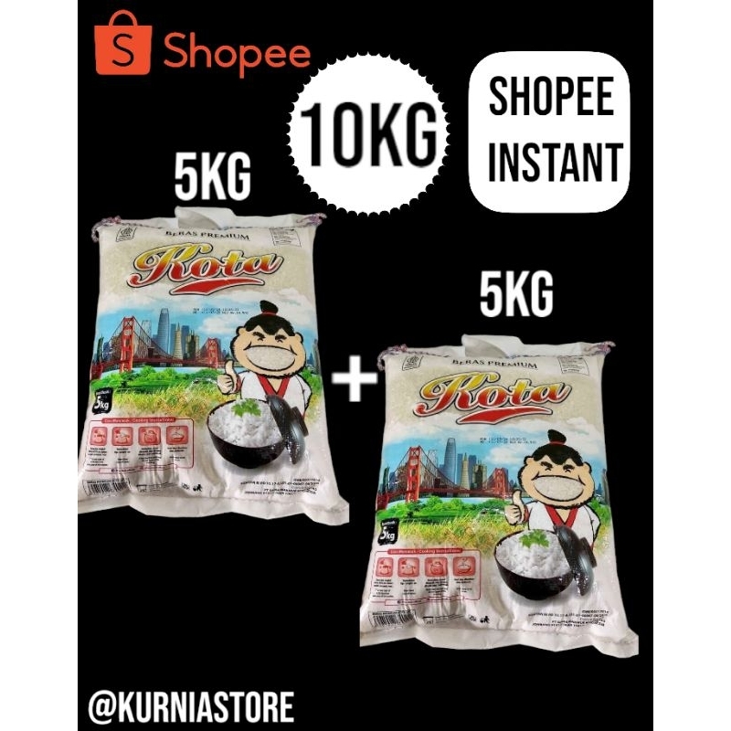 Jual PROMO !!! BERAS PREMIUM MERK KOTA 10KG (5KG 2XPCS) MURAH BERAS ...