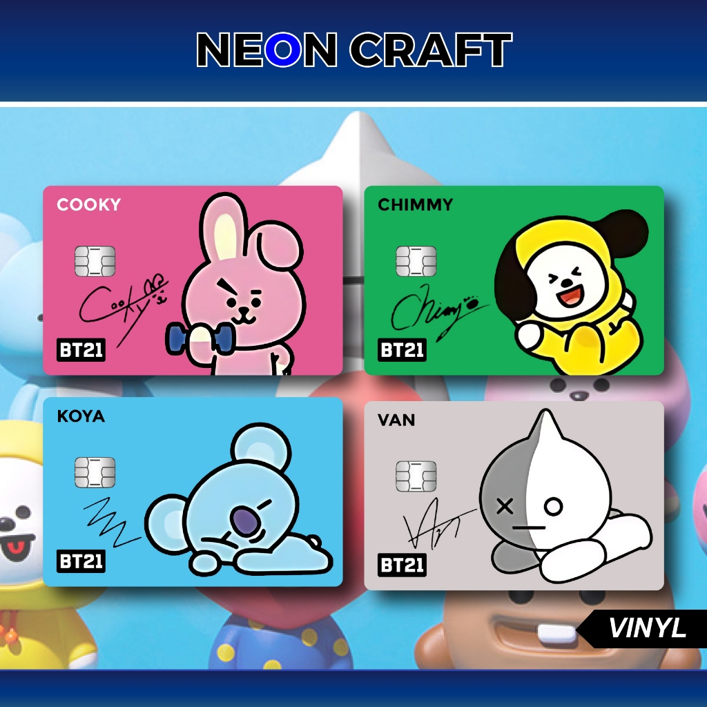 Jual Stiker Atm Motif BT21 Sticker Garskin Skin Kartu Atm Bca Bri ...
