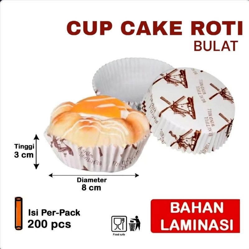Jual CUP CAKE ROTI | BULAT - Motif Kincir Angin | Shopee Indonesia