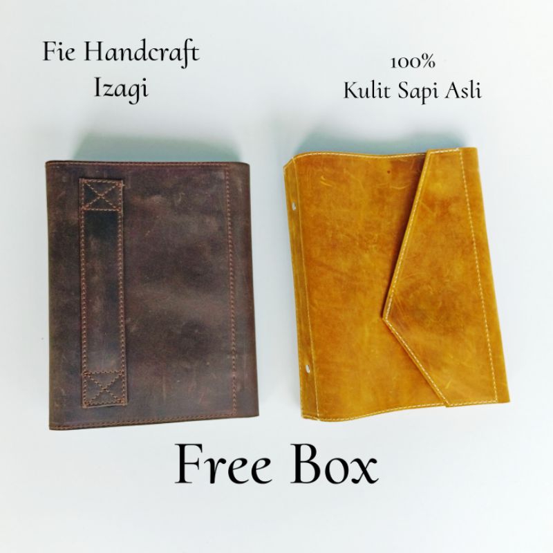Jual Fie handcraft Binder A5 kulit sapi asli cover binder A5 ring 20 ...