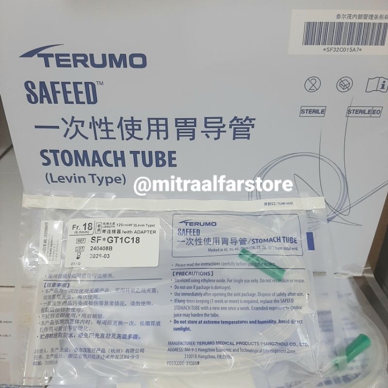 Jual NGT Stomach Tube Fr 18 Terumo | Shopee Indonesia