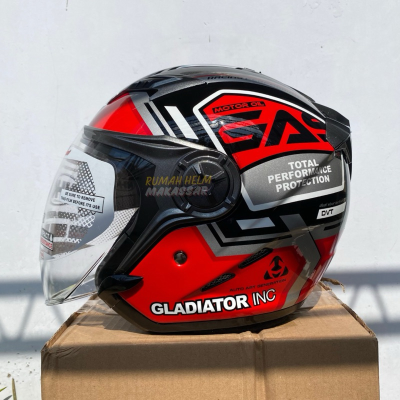 Jual Helm NHK Gladiator Double Visor Motif SNI DOT (Packing Dus Bubble ...