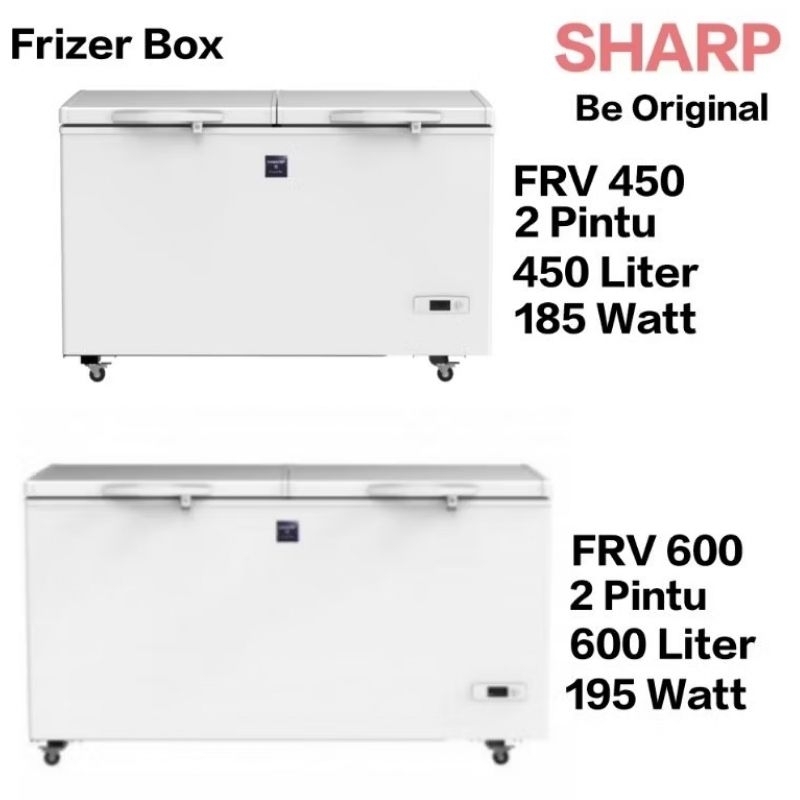 Jual Freezer Box 2 Pintu Sharp Kapasitas 450 Liter Dan 600 Liter FRV ...