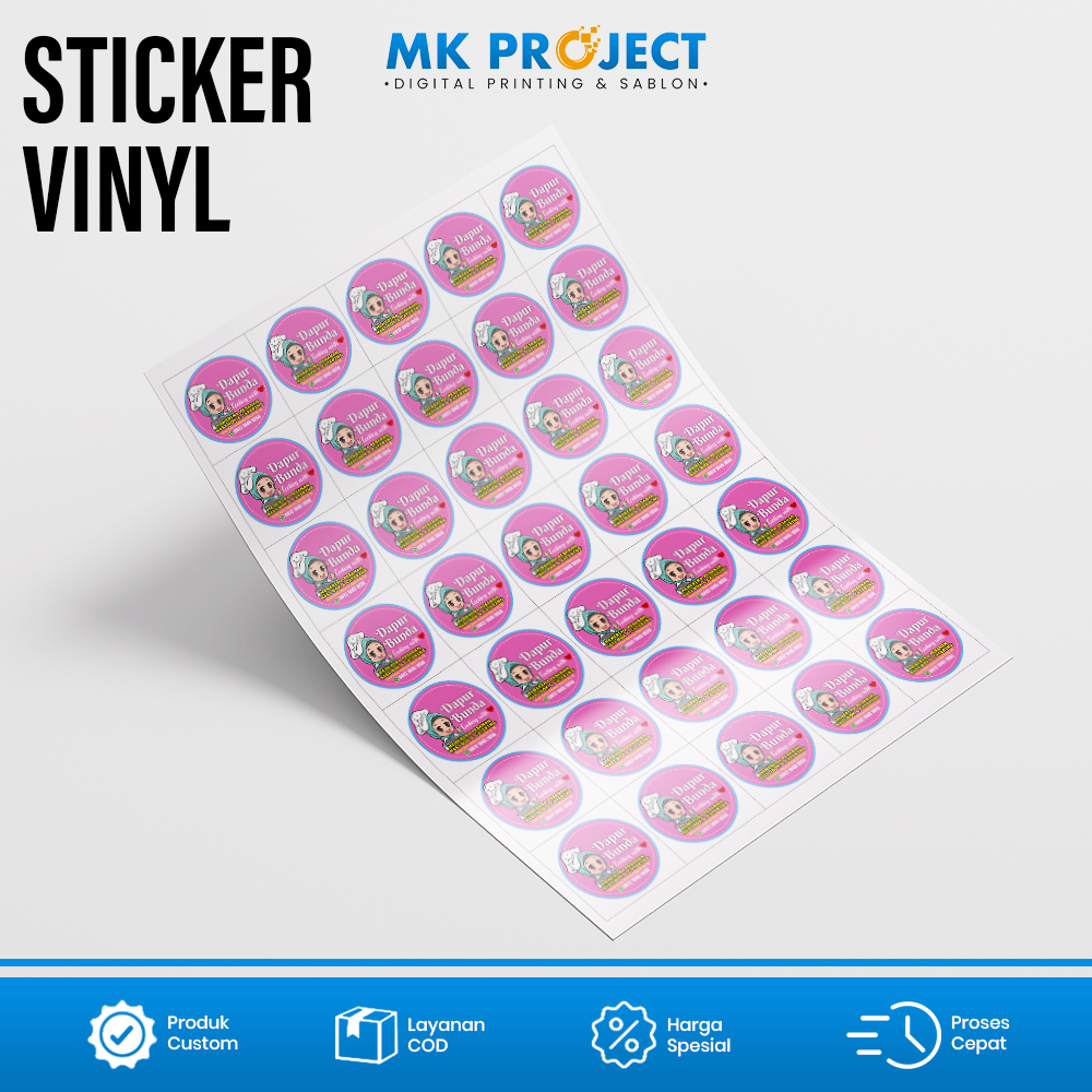 Jual STICKER VINYL ANTI AIR WATERPROF PERLEMBAR LABEL KEMASAN PRODUK ...