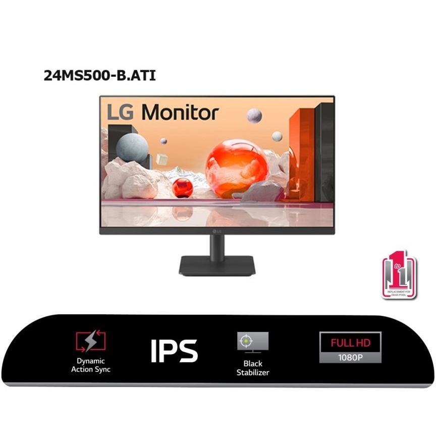 Jual LG MONITOR LED 24" 24MS500-B FHD IPS 100Hz | Shopee Indonesia