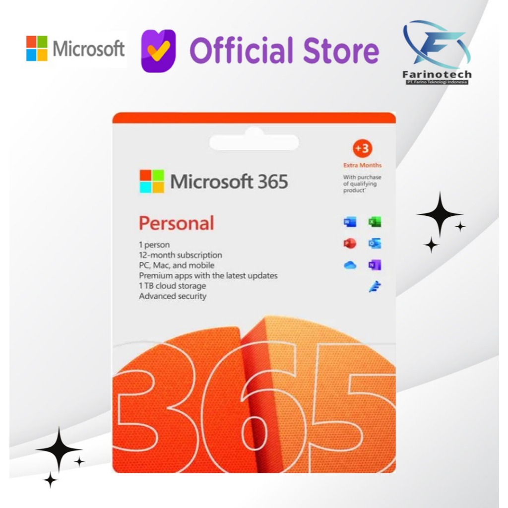 Jual Microsoft Office 365 Personal ESD Original Resmi 1 User 5 Device 1 ...