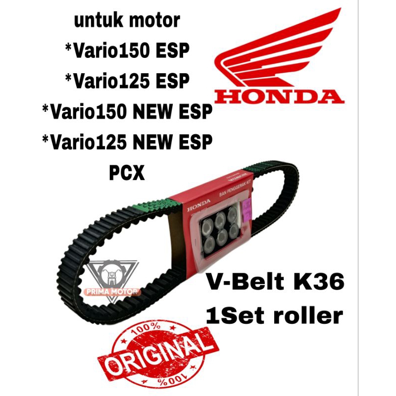 Jual Vanbelt ORIGINAL Honda K36 SET Roller motor 15 ESP Vario 150 ESP | Shopee Indonesia