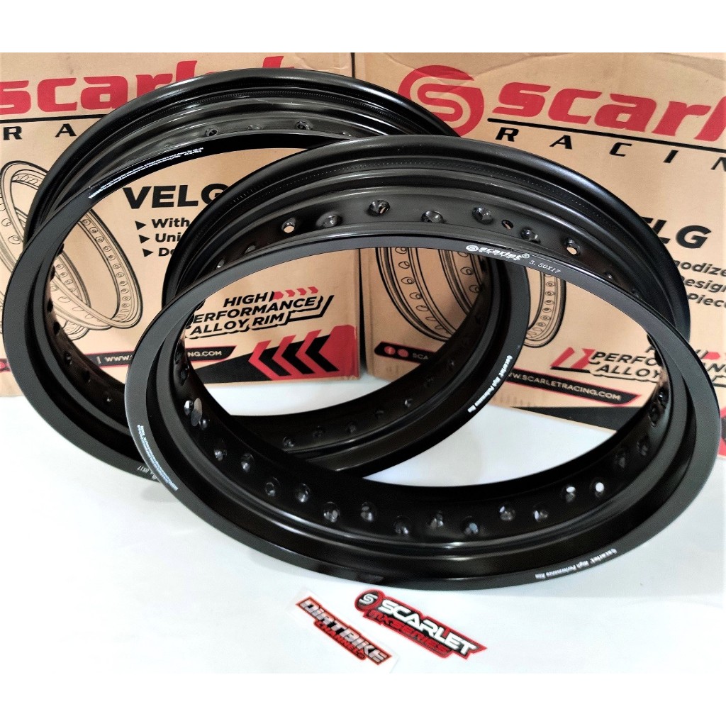 Jual VELG SCARLET HITAM 250 300 350 425 RING 17 36H 32H MT SHAPE ...