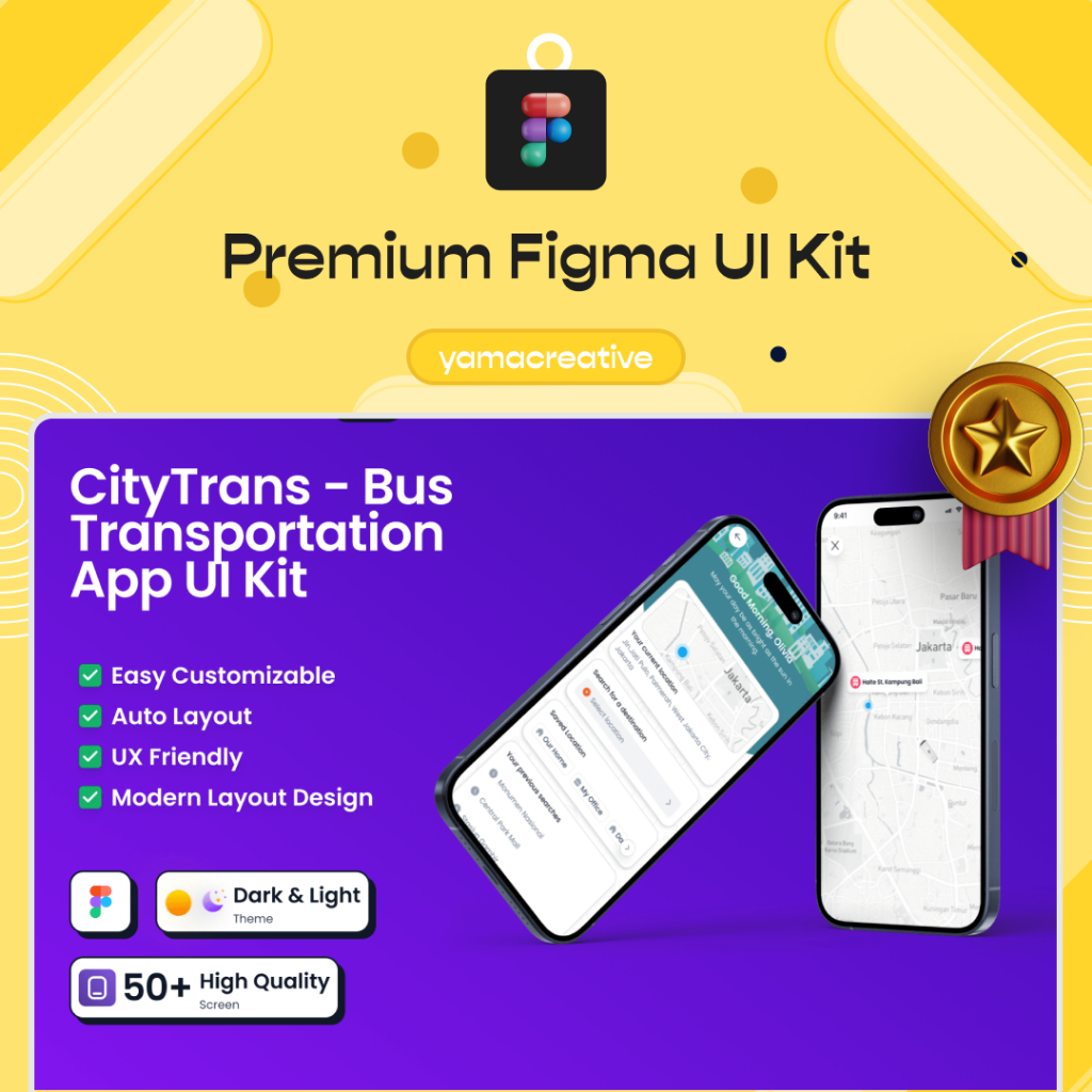 Jual Bus Transportation App with Variable Design System - Pro Figma UI ...