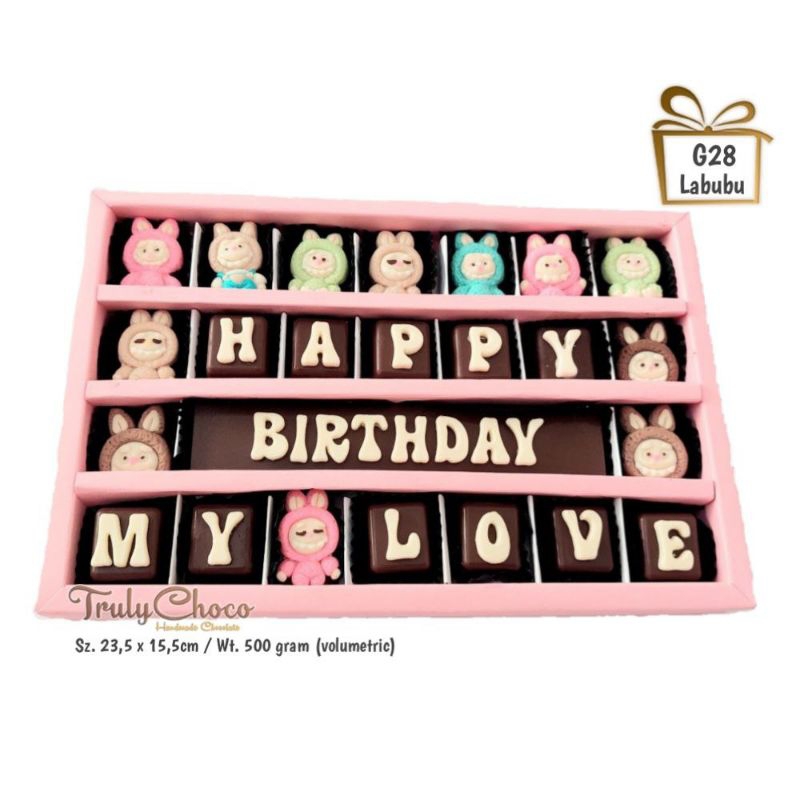 Jual kado hadiah ulang tahun anniversary special labubu coklat ...