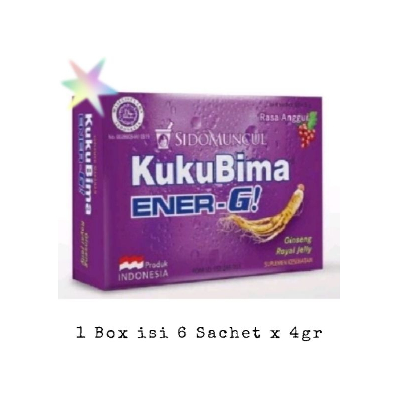 Jual Kuku Bima Ener-G 1 Box Isi 6 Sachet x 4gr Rasa Anggur | Shopee ...