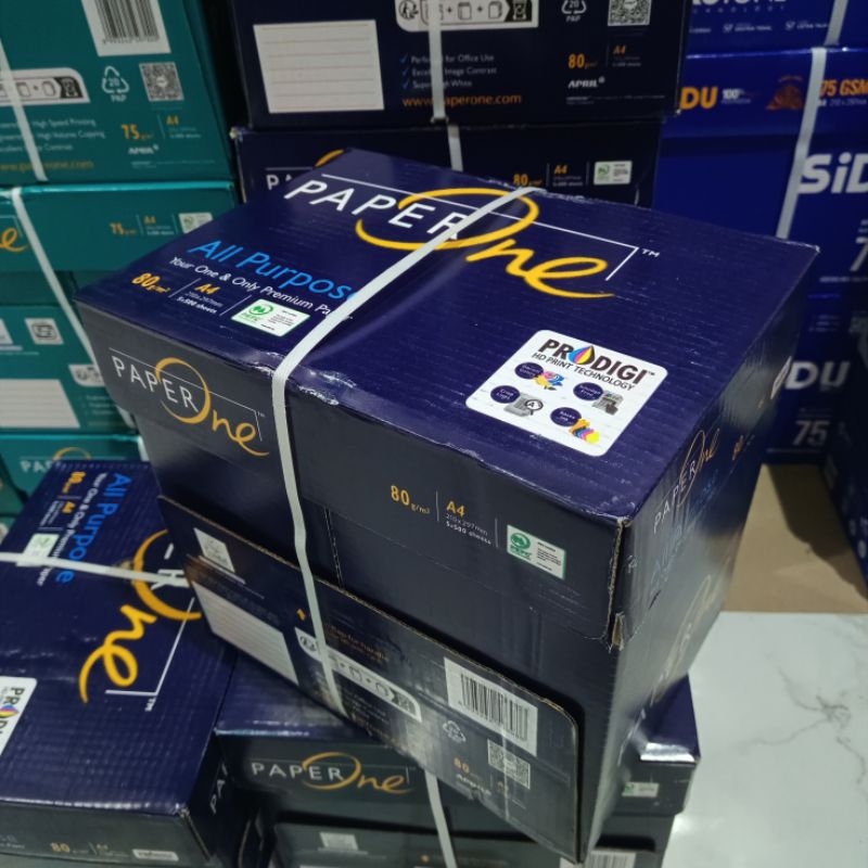 Jual Kertas HVS A4 80 Gram PaperOne 1 Dus Instan / Sameday | Shopee Indonesia