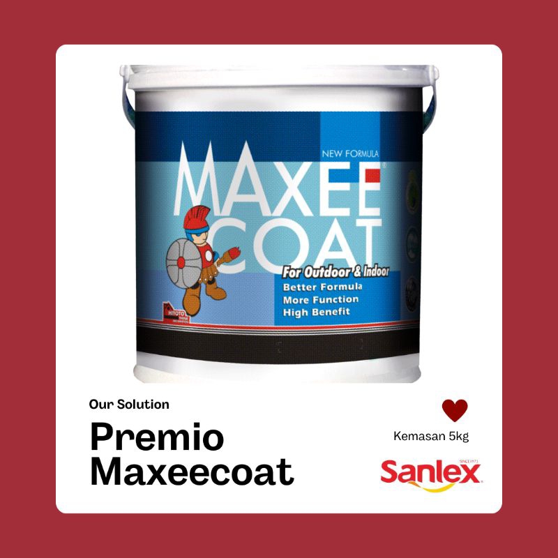 Jual Cat Sanlex MaxeeCoat Exterior Interior 5kg | Shopee Indonesia