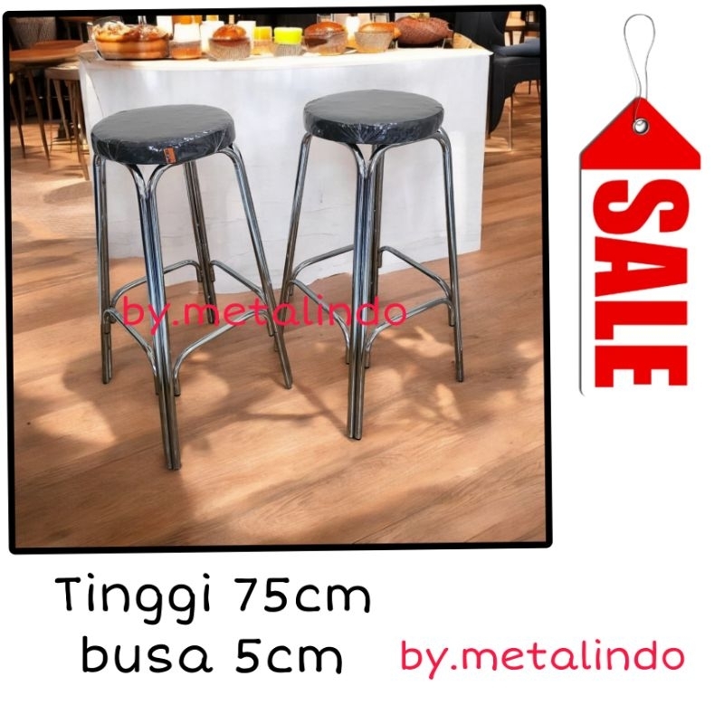 Jual Bangku Caffe Tinggi Bangku Bar 75cm Kursi Counter Kursi Warung ...