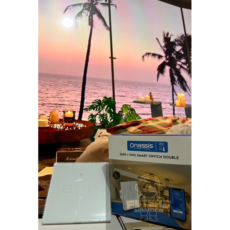 Jual SMART SWITCH DOUBLE WHITE VOICE COMMAND ONASSIS | Shopee Indonesia