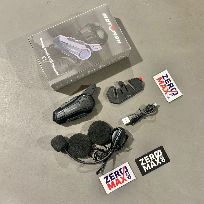 Jual Interkom Intercom Helm Motofish E1 Riding Bluetooth Headset ...