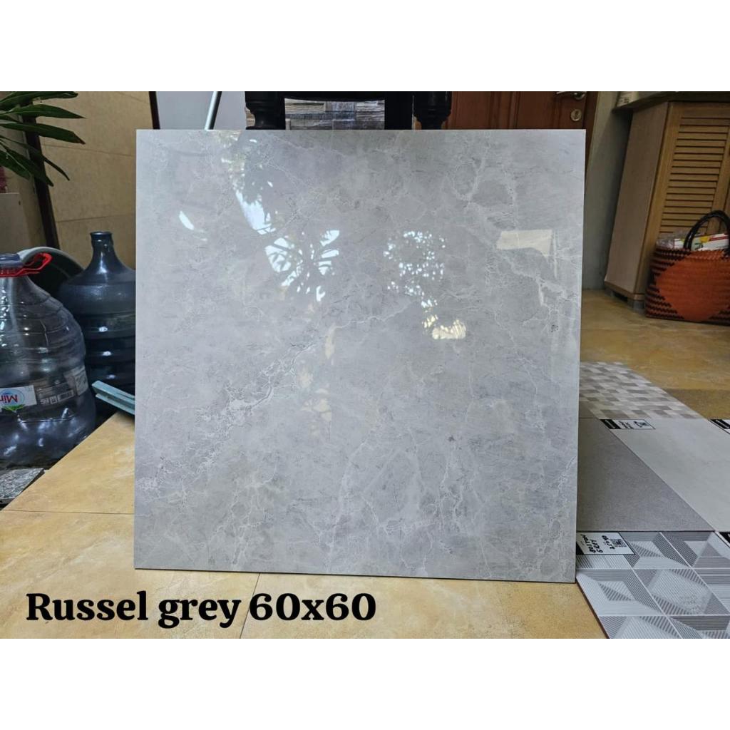 Jual Granit Infiniti Russel Grey Glossy 60x60 | Shopee Indonesia