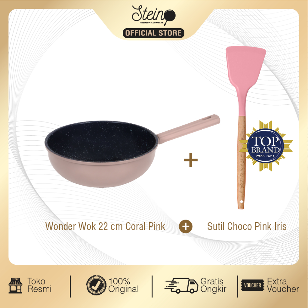 Jual STEIN Wonder Starter Set - Wok Pan 22cm + Stein Spatula | Shopee ...