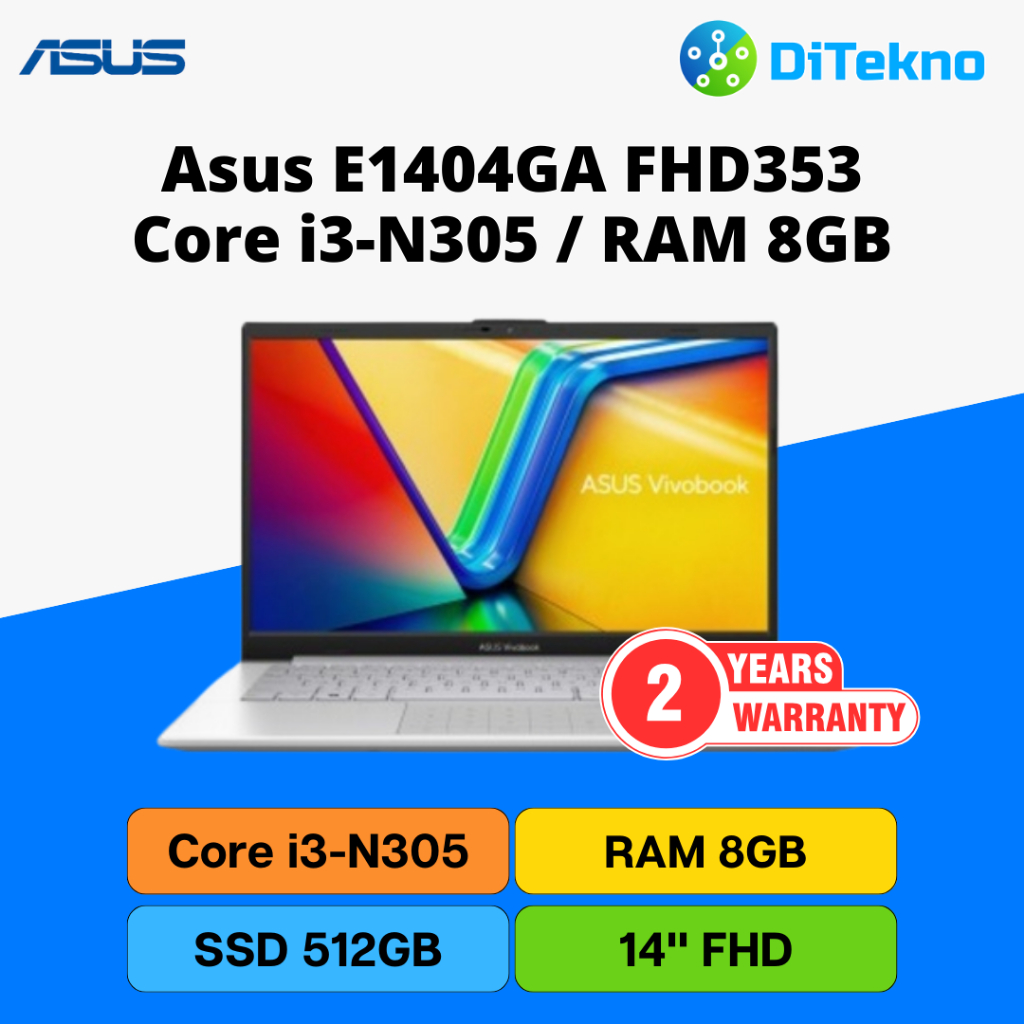 Jual Laptop Asus E1404GA - FHD353 - Core i3-N305 / RAM 8GB / SSD 512GB ...