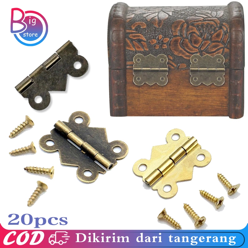 Jual Isi 20pcs Engsel Kupu Kupu Kecil Engsel Box Kecil 180 Derajat ...