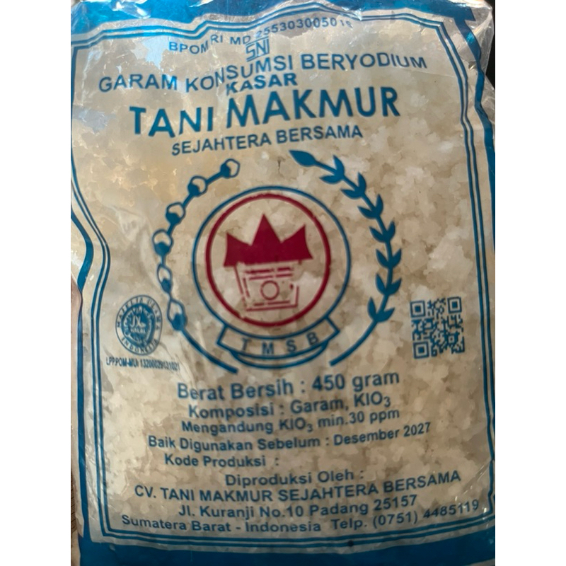 Jual Garam beryodium garam kasar tani makmur exp 2027 | Shopee Indonesia