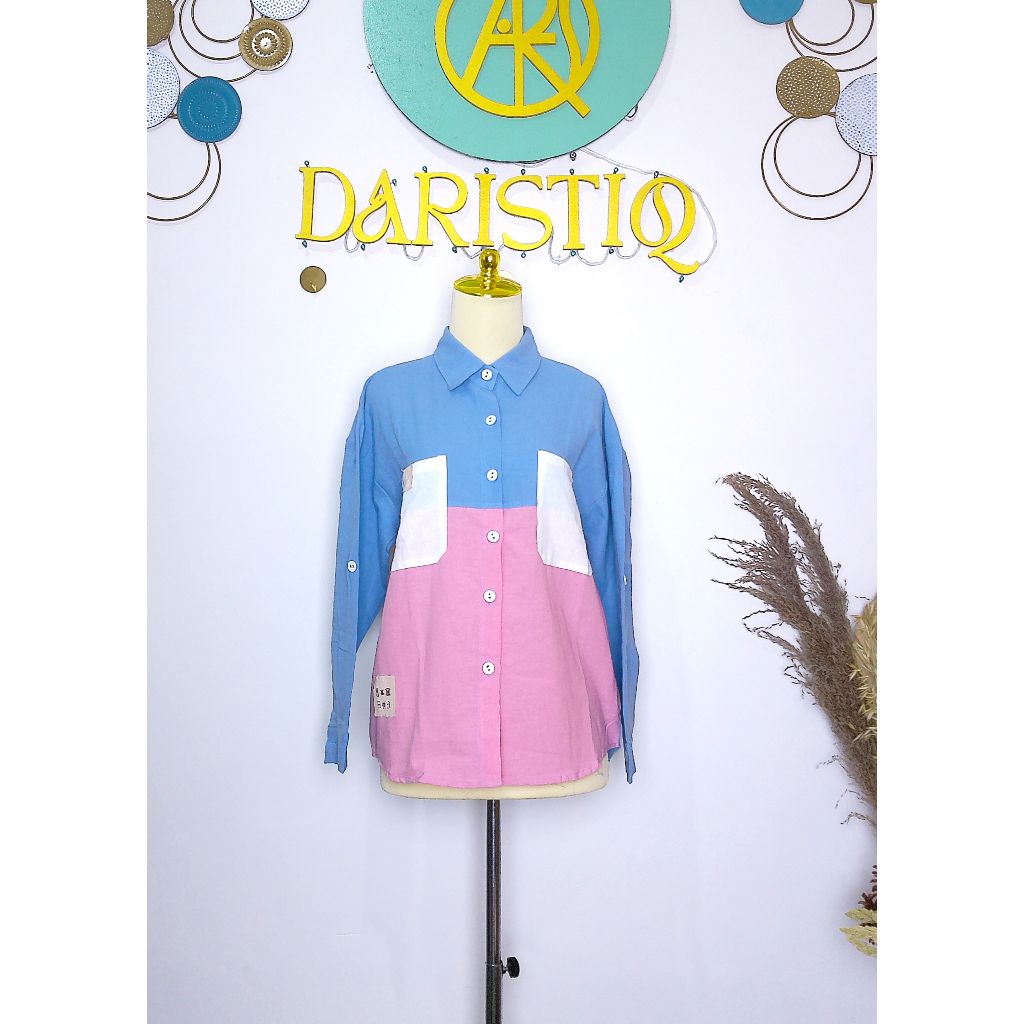 Jual DRS 015A Kemeja Remaja (Bahan Rami) | Shopee Indonesia