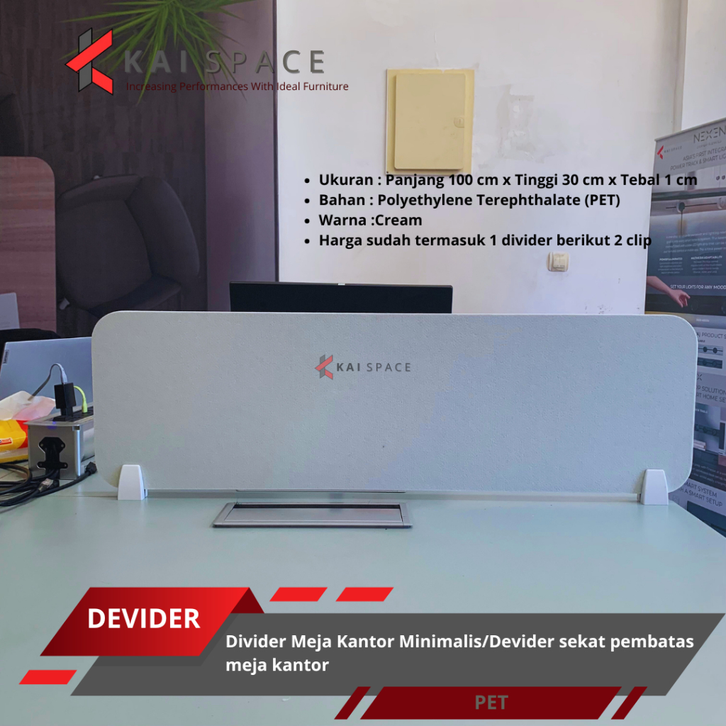 Jual Sekat Meja Kantor Divider Meja Kantor Cream | Shopee Indonesia