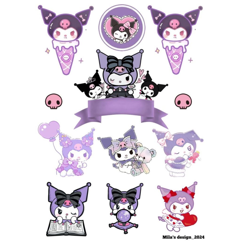 Jual TOPPER ULANG TAHUN KUROMI/TOPPER BUKET KUROMI/TOPPER KUROMI/TOPPER ...