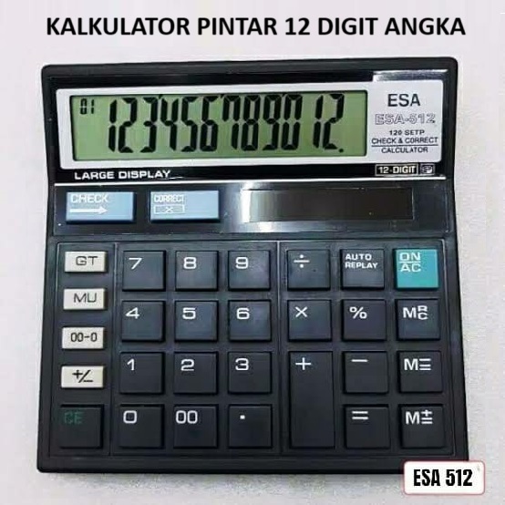 Jual COD Kalkulator Plus baterai 12 Digit Angka / Calkulator Elektronik ...