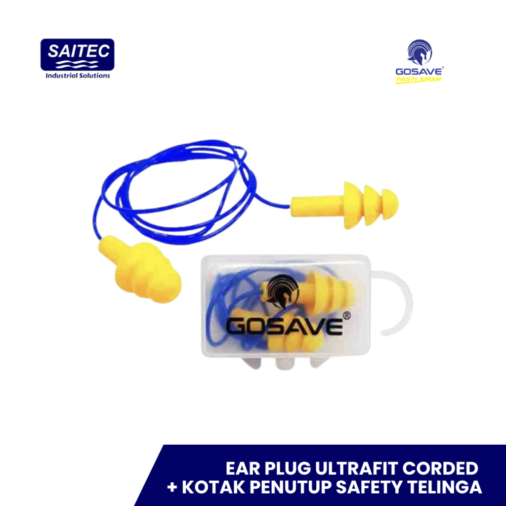 Jual GOSAVE Ear Plug Karet Ultrafit + Kotak Pelingdung Telinga | Shopee ...
