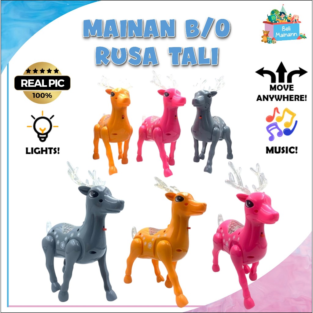 Jual MAINAN ANAK RUSA BERJALAN MAINAN RUSA TALI MUSIK DAN LAMPU ...