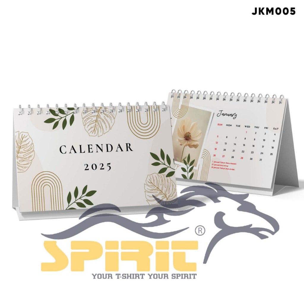Jual Kalender Meja Duduk Aesthetic Kalender 2025 Gambar Bunga Flower ...