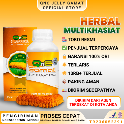 Jual QnC Jelly Gamat Emas Asli 100% Original Ekstrak Teripang Emas Isi ...