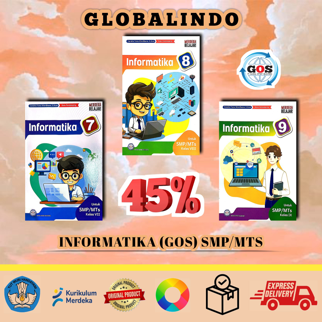 Jual Buku Siswa Pendamping INFORMATIKA Kelas 7,8,9 SMP/MTS Kurikulum Merdeka (GOS) Global Offset ...