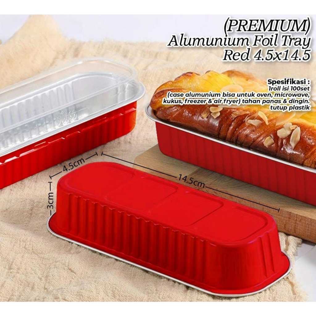 Jual Alumunium Foil Tray Persegi panjang 4,5 x 14,5| Red| Gold|Tosca ...