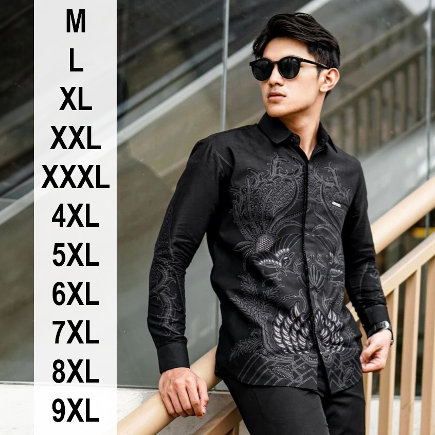 Jual Baju Batik Pria Jumbo Lengan Panjang Motif Pusaka M L XL XXL 3XL 4XL 5XL 6XL 7XL 8XL 9XL ...