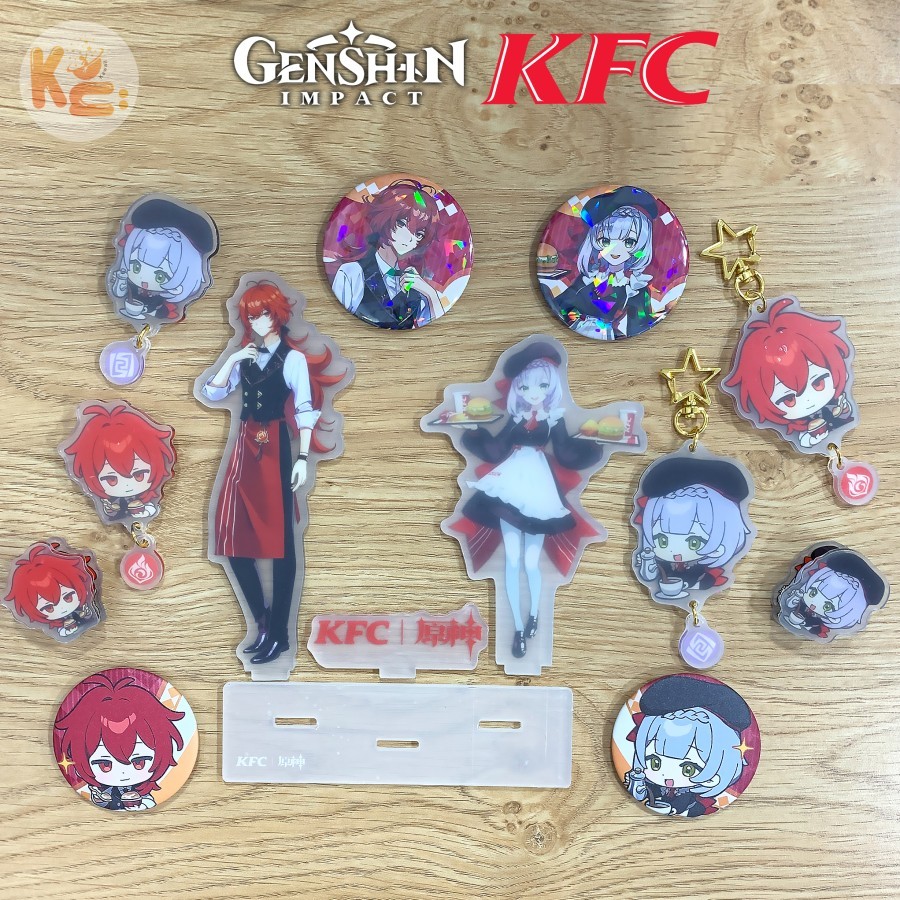 Jual Standing Acrylic Genshin Impact x KFC Diluc Noelle Outland ...