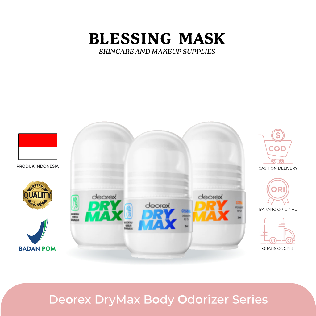 Jual Deorex DryMax - Orginal | Gentle | Extra Clinical - AntiPerspirant Deodorant Roll on - 30mL ...