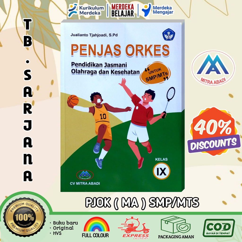 Jual Buku Siswa Pendamping PJOK Kelas 9 SMP Kurikulum Merdeka - Mitra Abadi | Shopee Indonesia