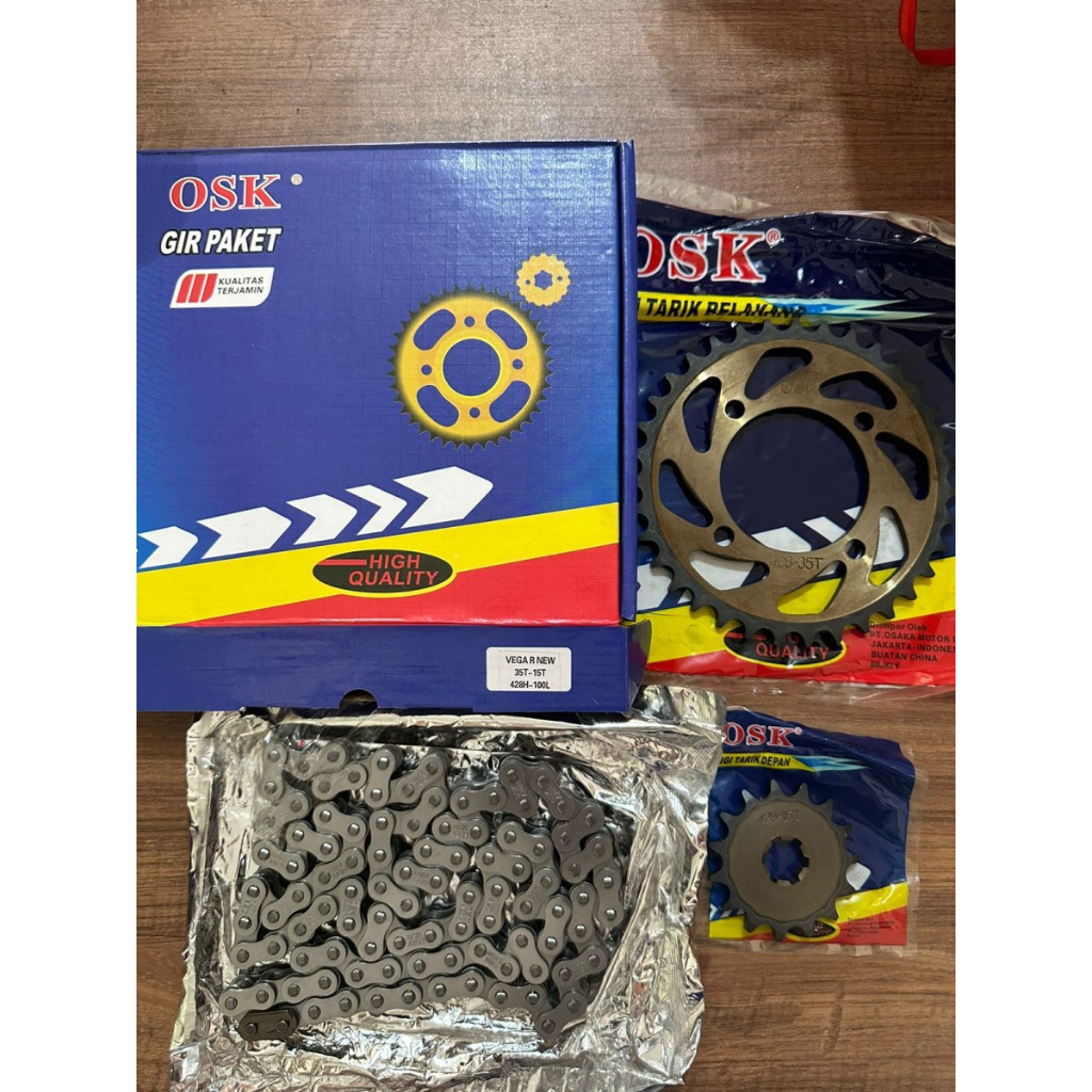 Jual Gear Set Vega R New Gir Paket Rantai 35T 15T 428H 100L Motor OSK ...