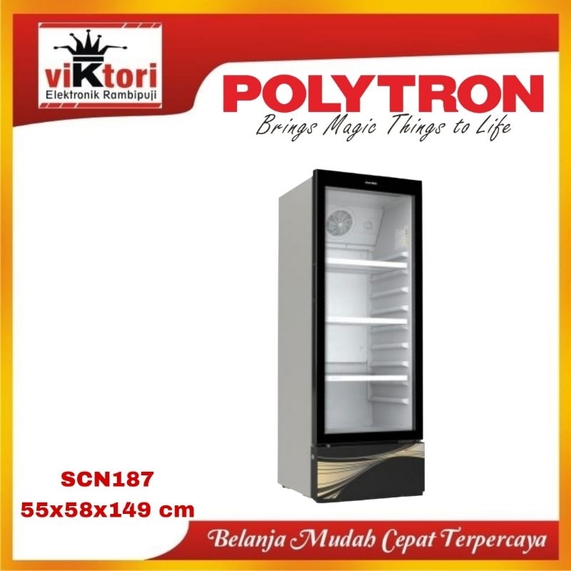 Jual Polytron showcase fastcool borderless 230 liter SCN187 / showcase ...