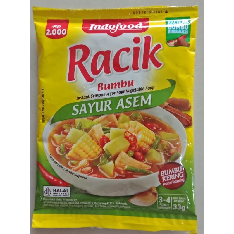 Jual indofood Bumbu racik rasa sayur asem 33gram | Shopee Indonesia