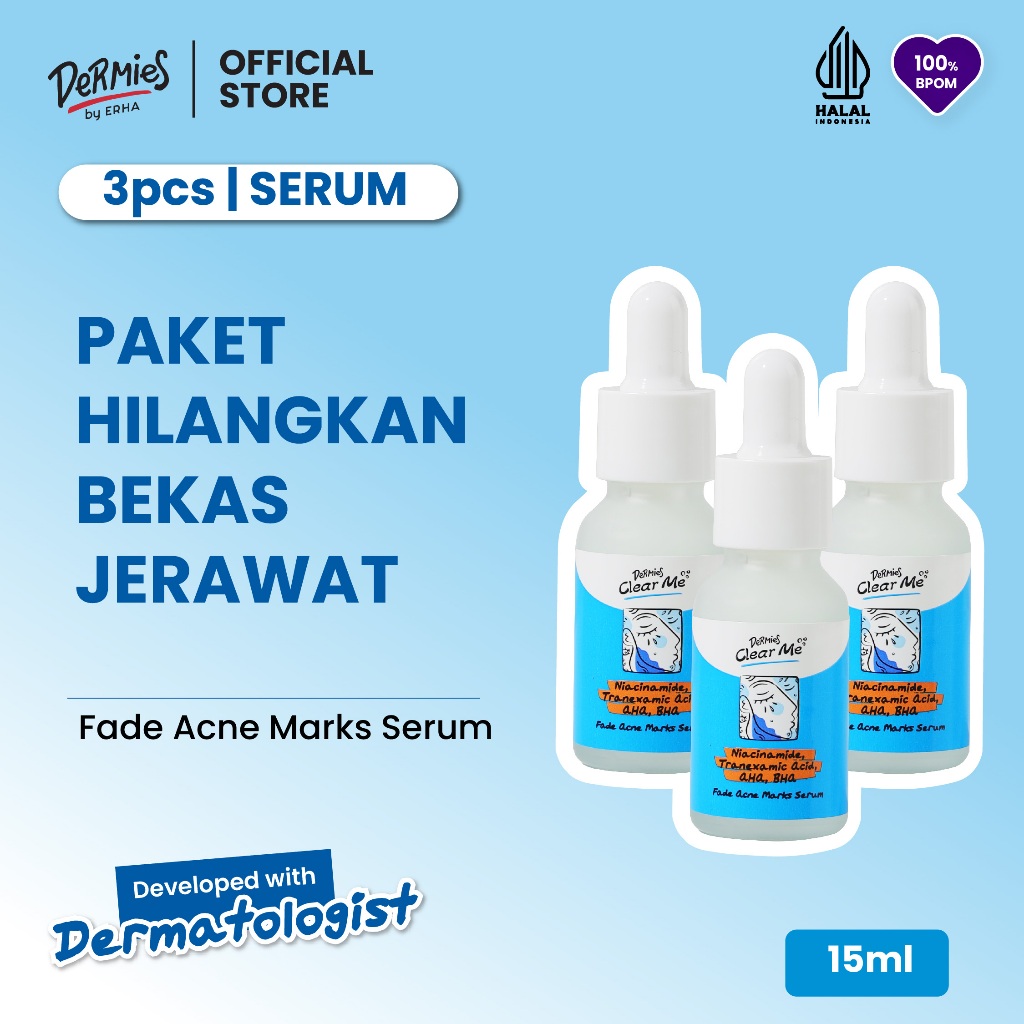 Jual DERMIES Clear Me Fade Acne Marks Serum - Penghilang Bekas Jerawat ...