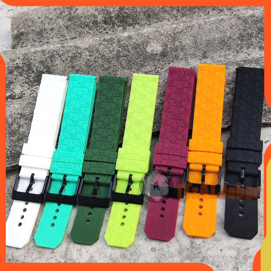 Jual Tali jam tangan Karet strap Tali jam Karet 20mm soft silicone ...