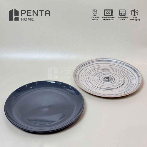 Jual PENTA HOME Piring Makan Keramik Salad Plate 9.5inch / 24cm Rustic | Shopee Indonesia