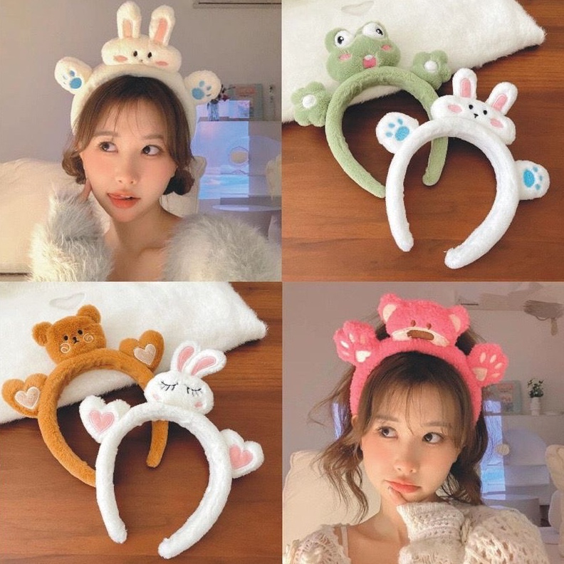 Jual Hemat 15 Sekarang Bando Korea karakter Boneka bear fluffy cute ...