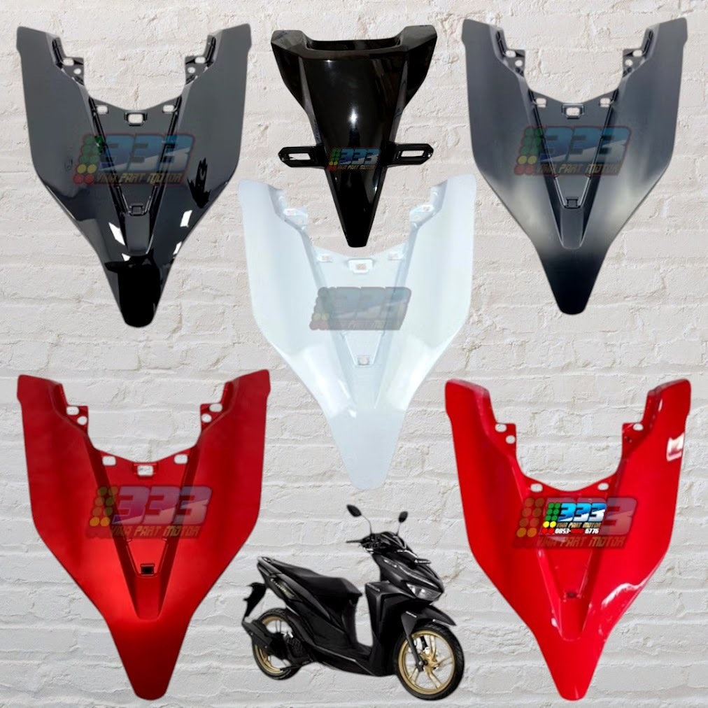 Jual cover front top dasi panel dudukan nopol depan Vario 150 125 new 2018 K59J hitam putih ...